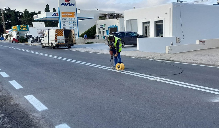 ΑΝΑΚΟΙΝΩΣΗ ΕΡΓΑΣΙΩΝ ΔΙΑΓΡΑΜΜΙΣΗΣ ΟΔΟΣΤΡΩΜΑΤΟΣ – ΔΕΥΑ Πάρου